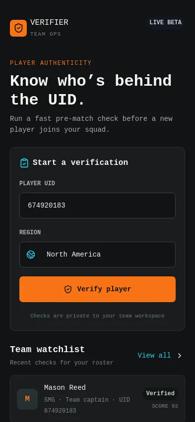 COD Mobile Verifier