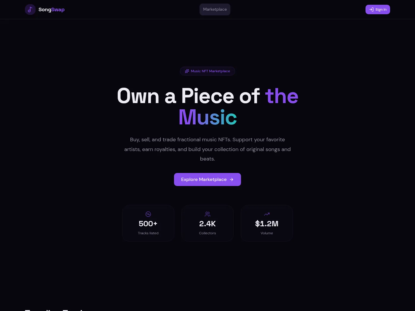 SongSwap Marketplace
