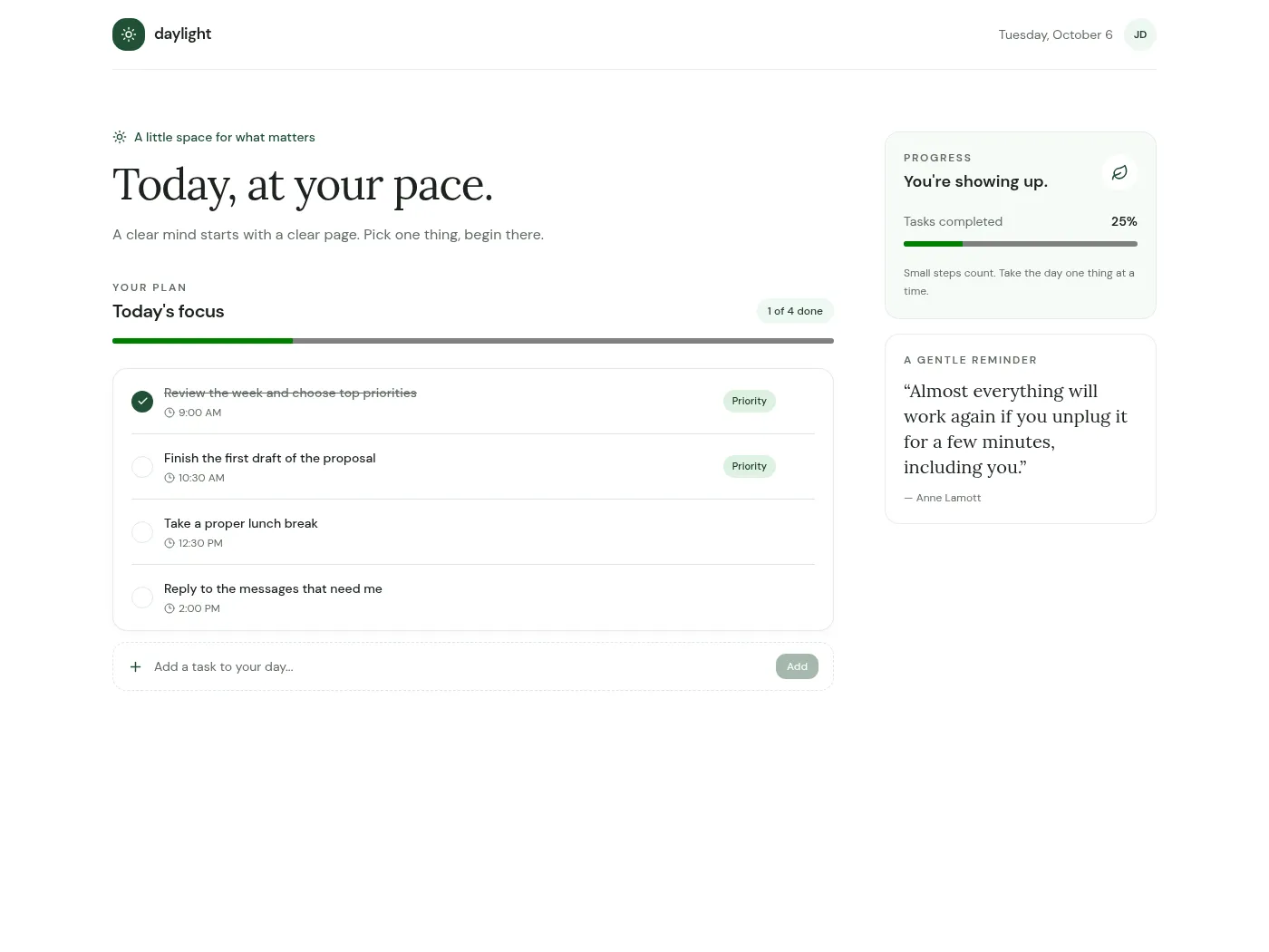 Daily White GUI