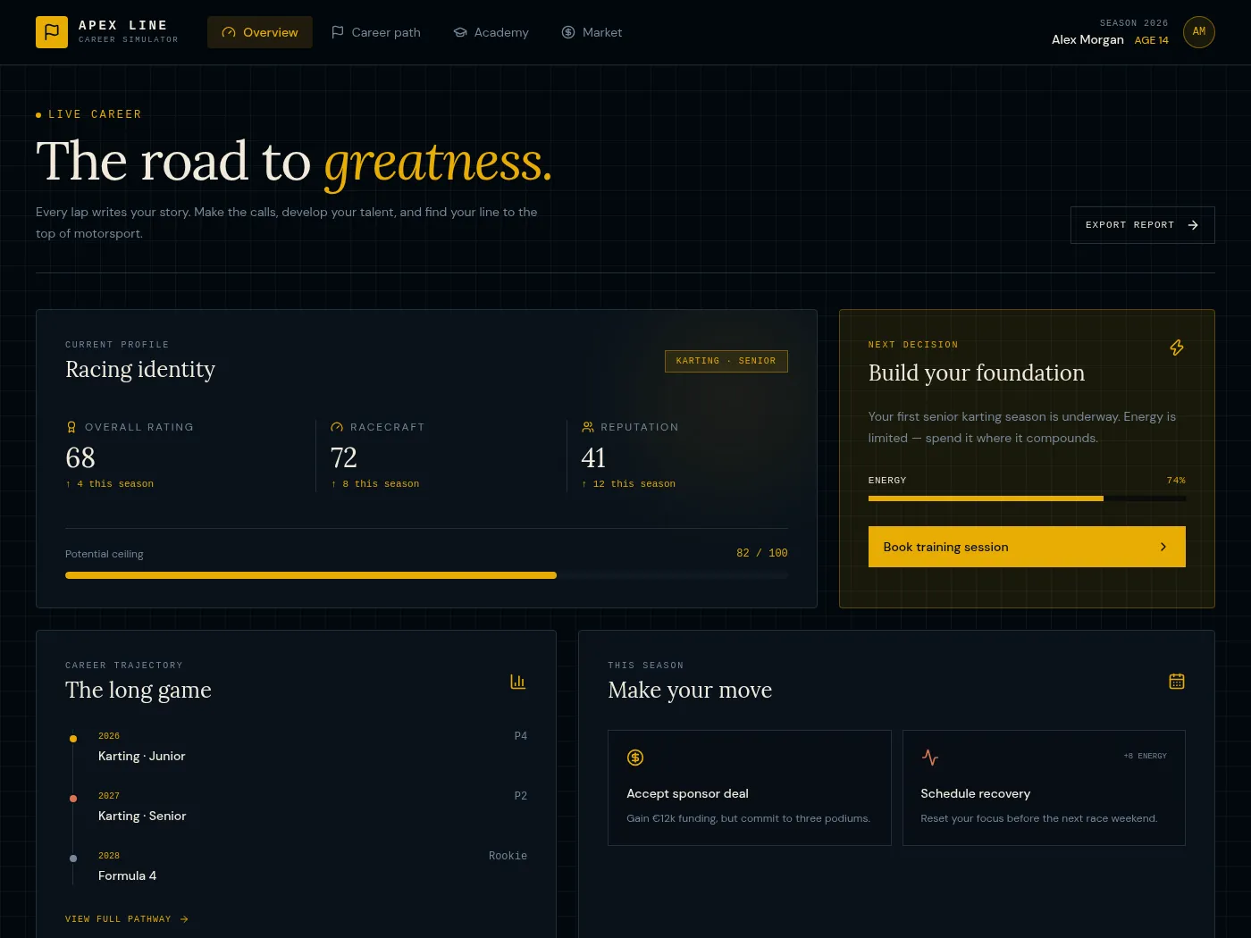 Motorsport Career Simulator