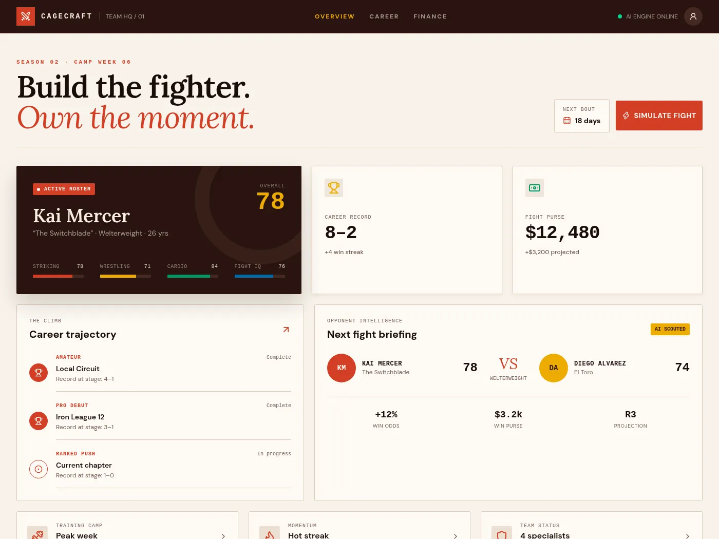 MMA Career Manager