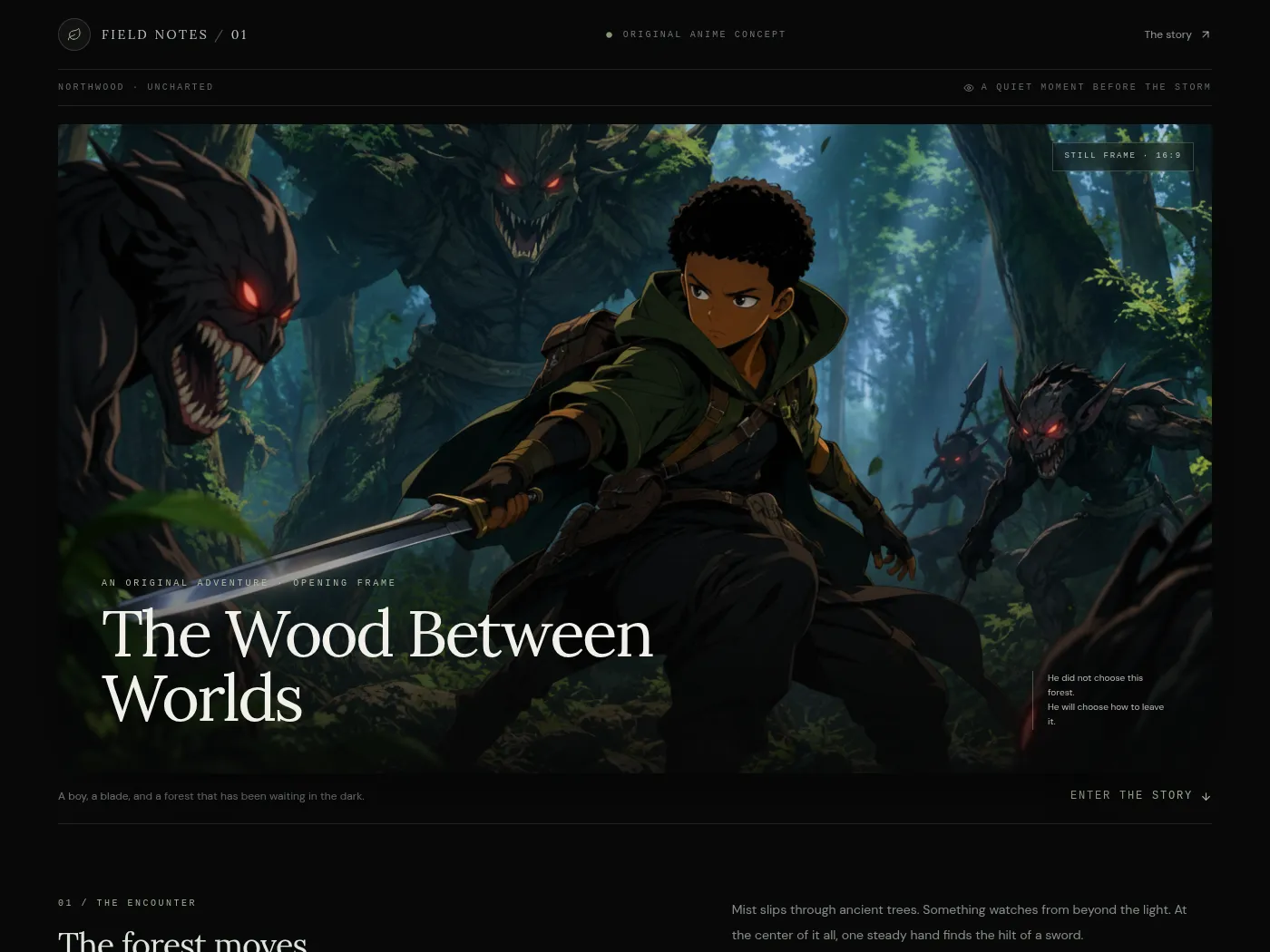 Cinematic Anime Forest Scene