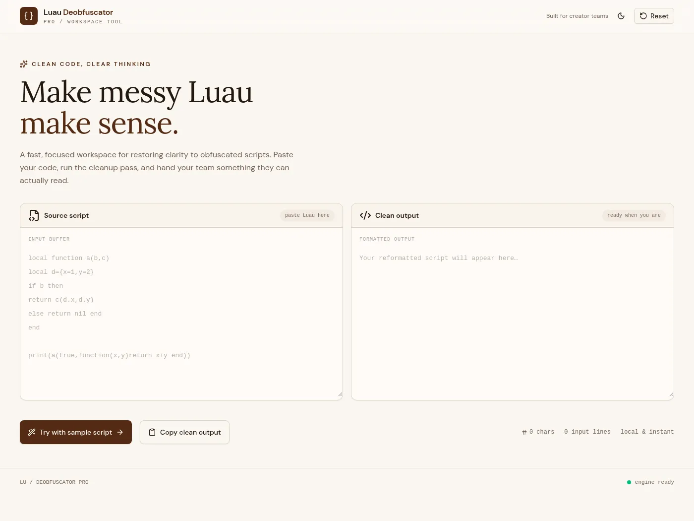 Luau Deobfuscator Pro
