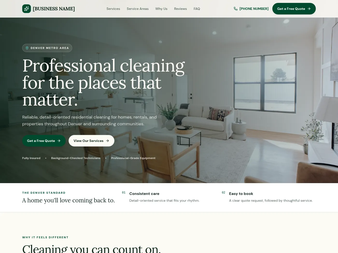 Denver Clean Co. Website