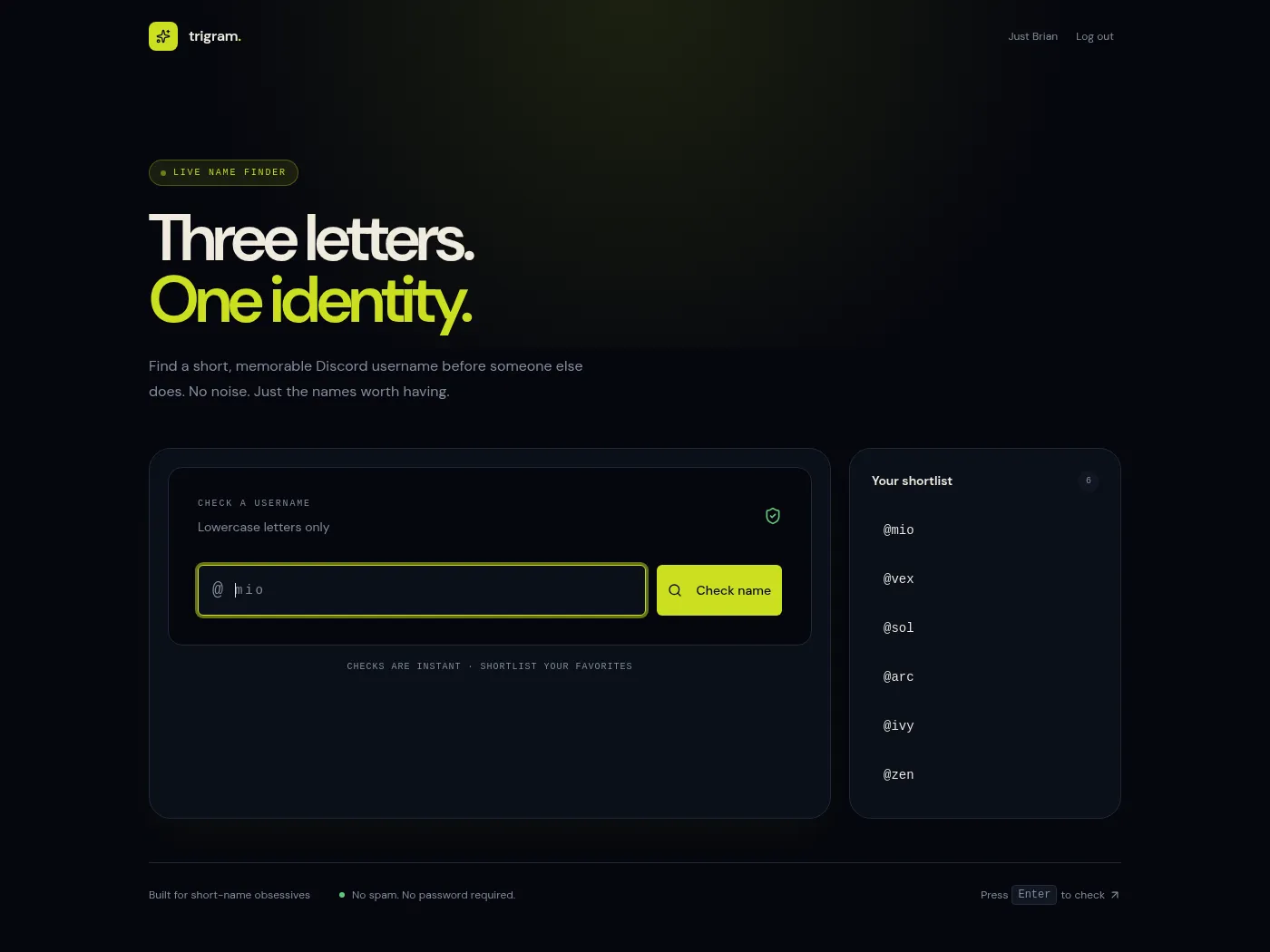 Discord Name Finder