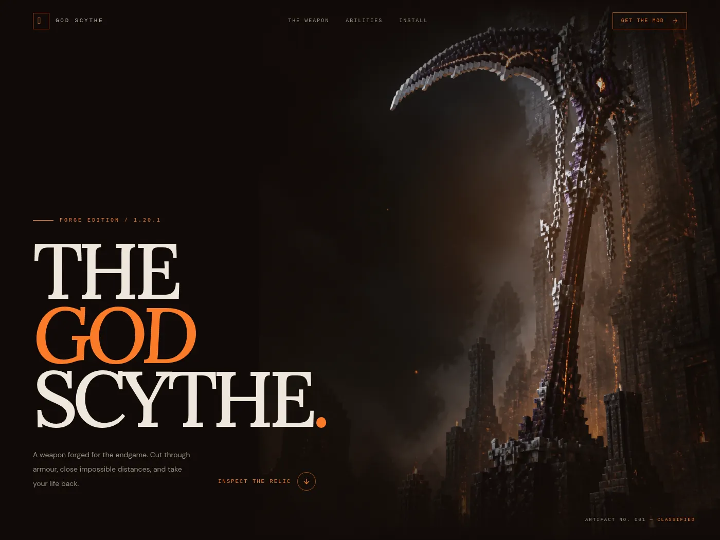 God Scythe Minecraft Mod