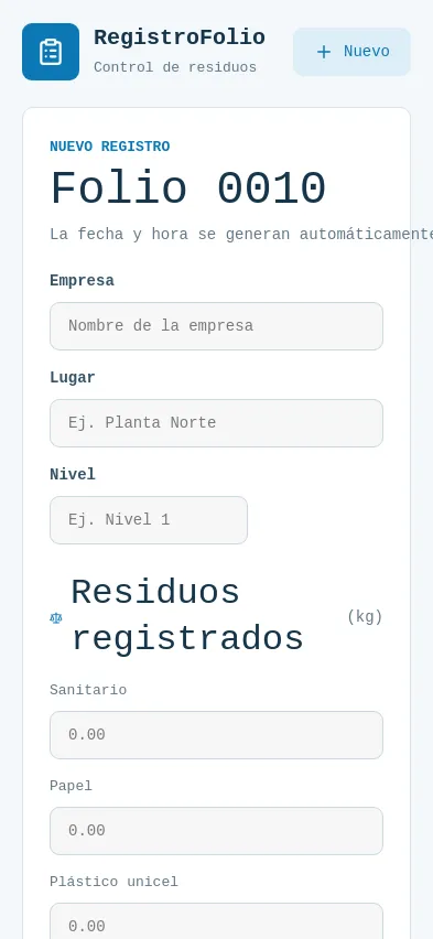 RegistroFolio App