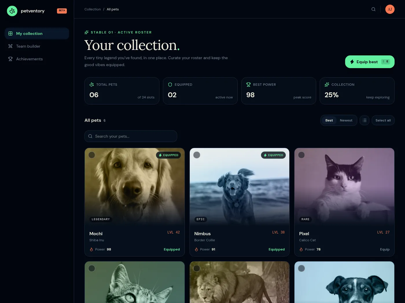 Petventory UI