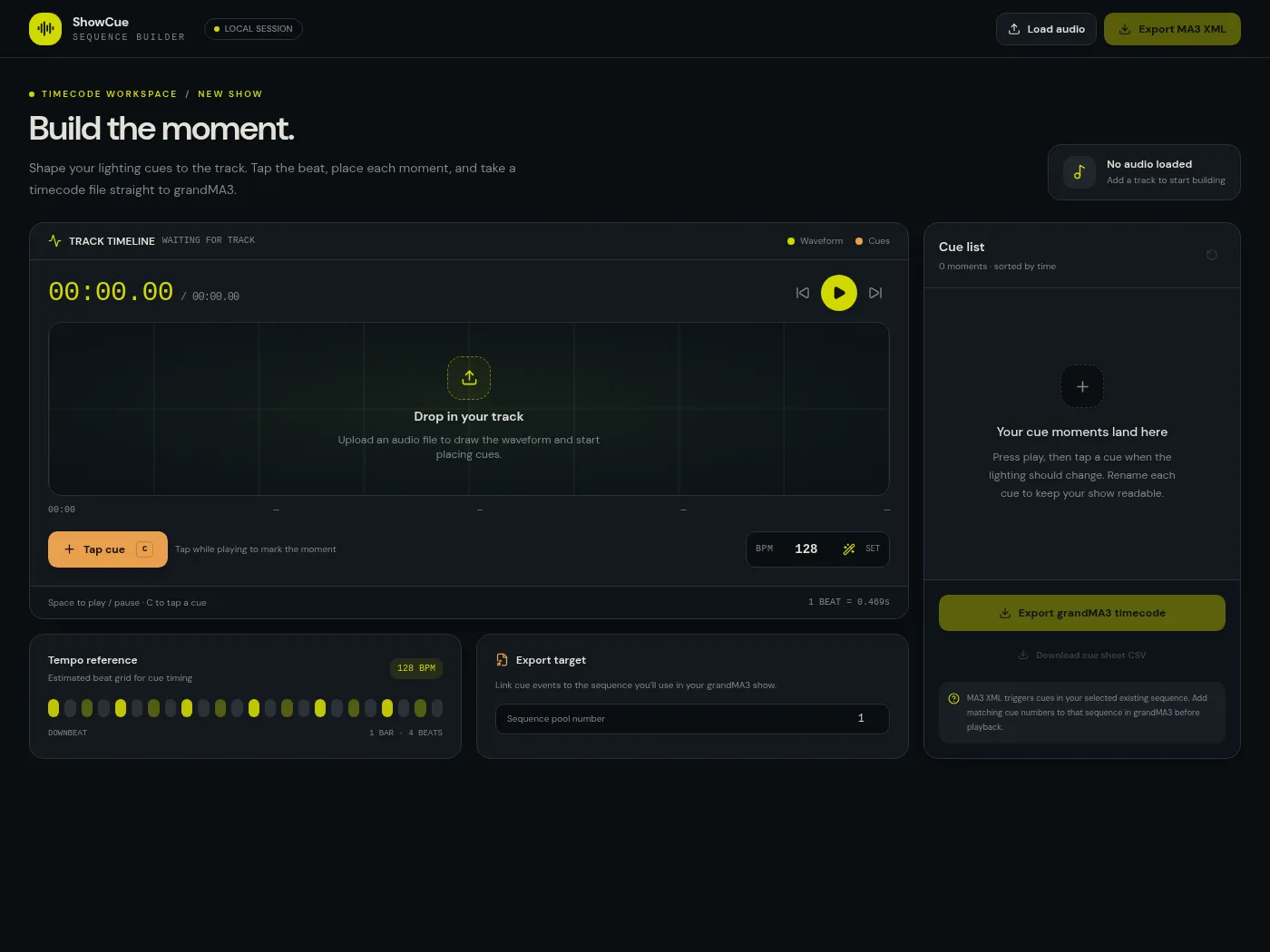 ShowCue Sequence Builder
