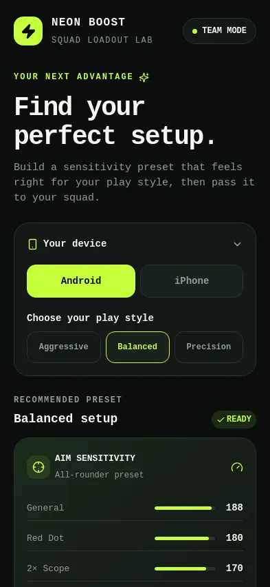Neon Boost Free Fire