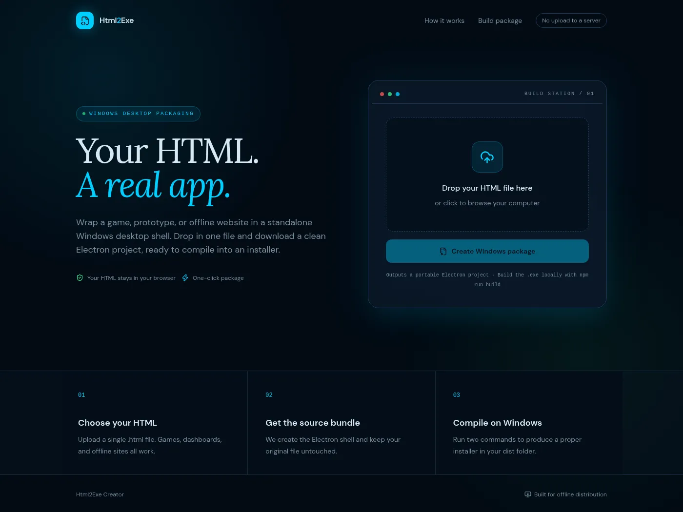 Html2Exe Creator