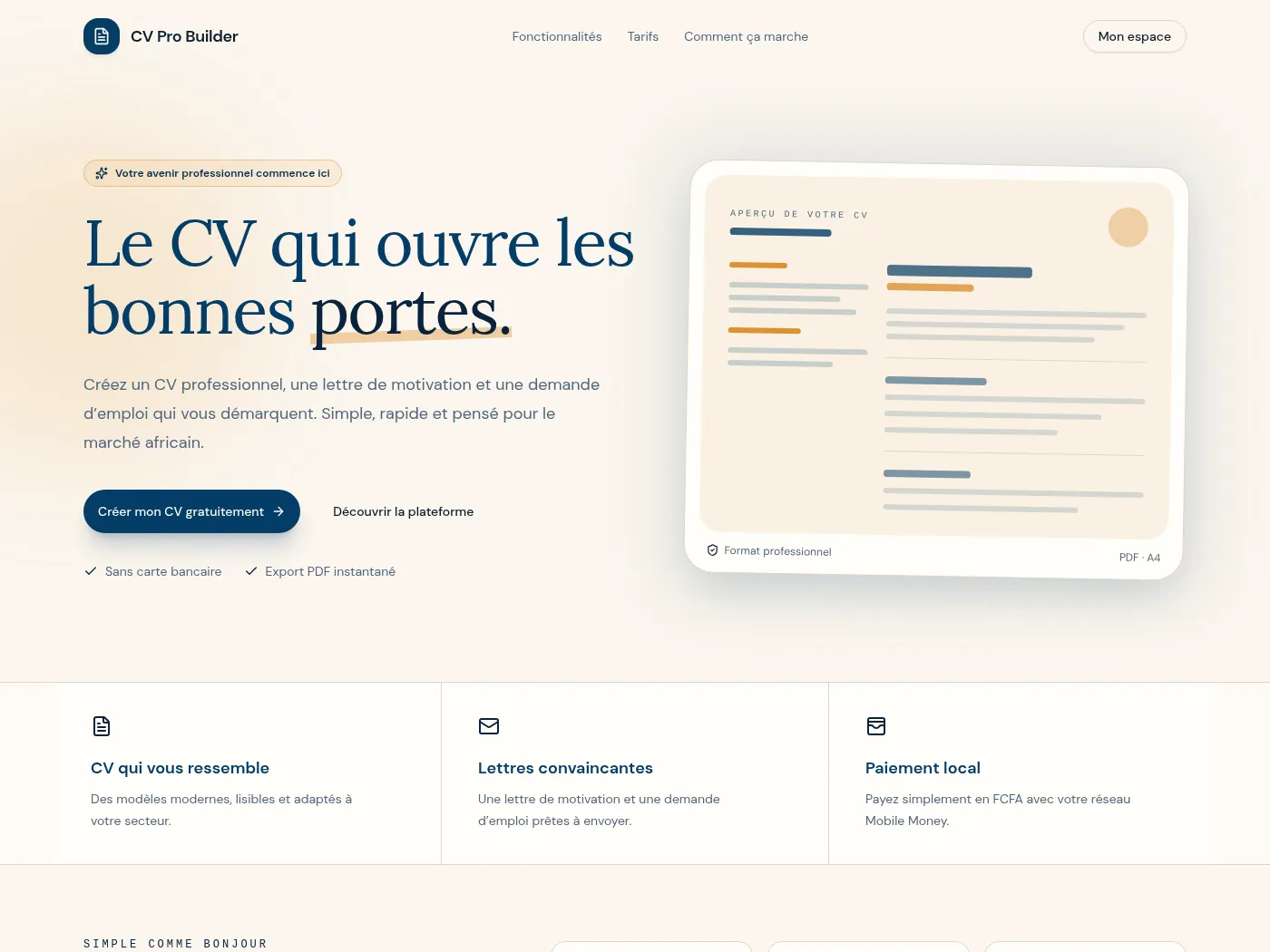 CV Pro Builder