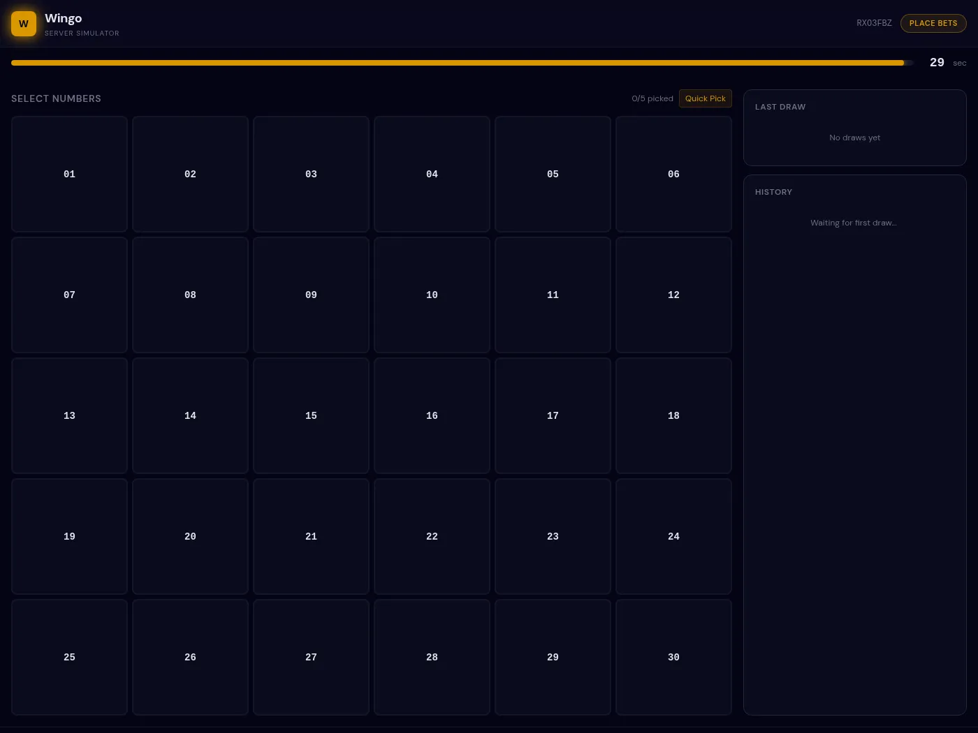 Wingo Server Simulator