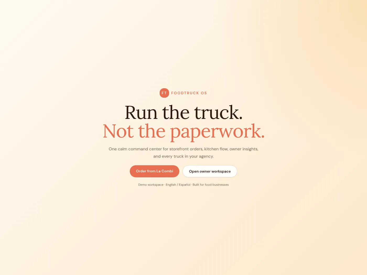 FoodTruck OS PWA