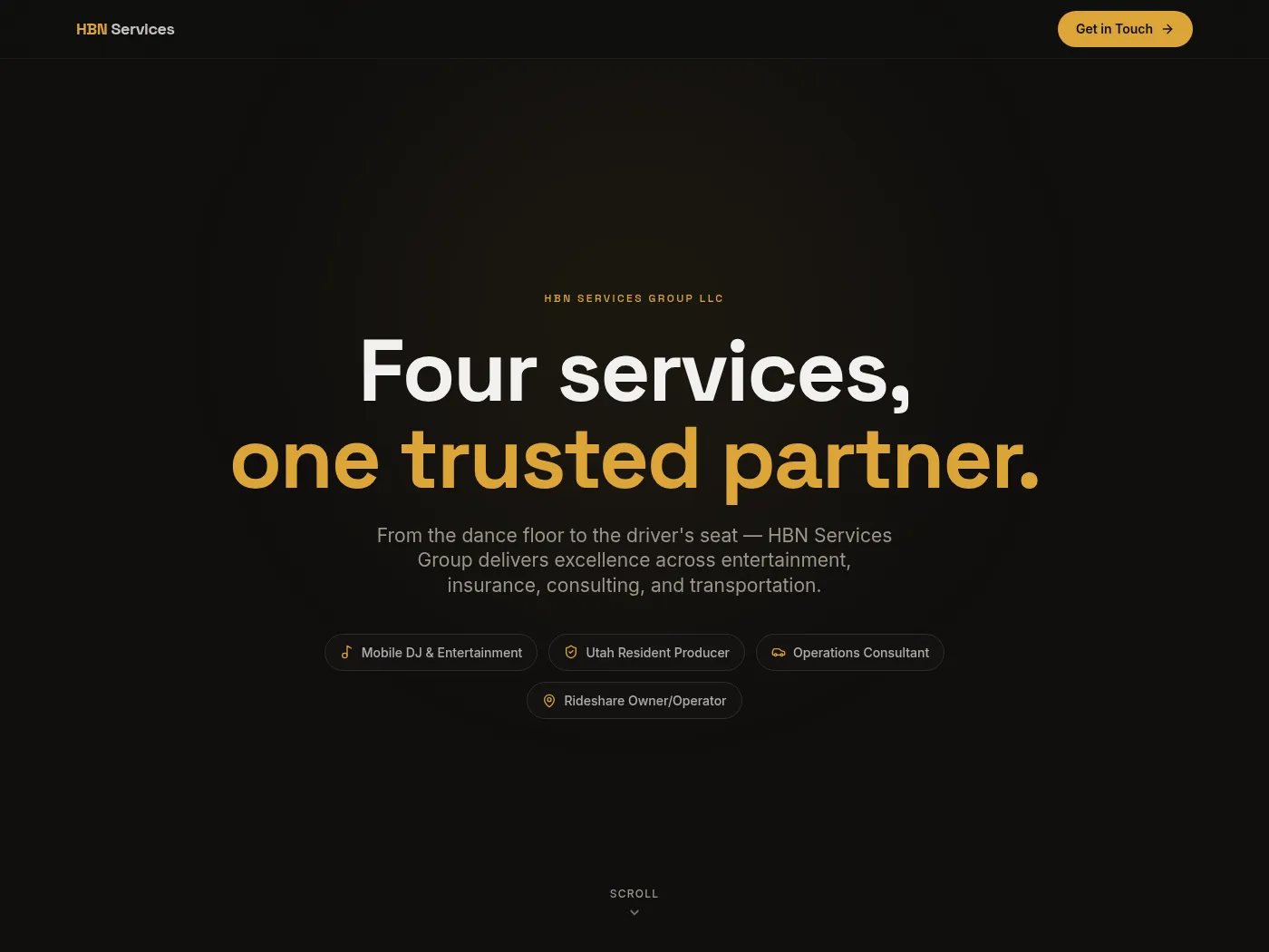 HBN Services Landing Page