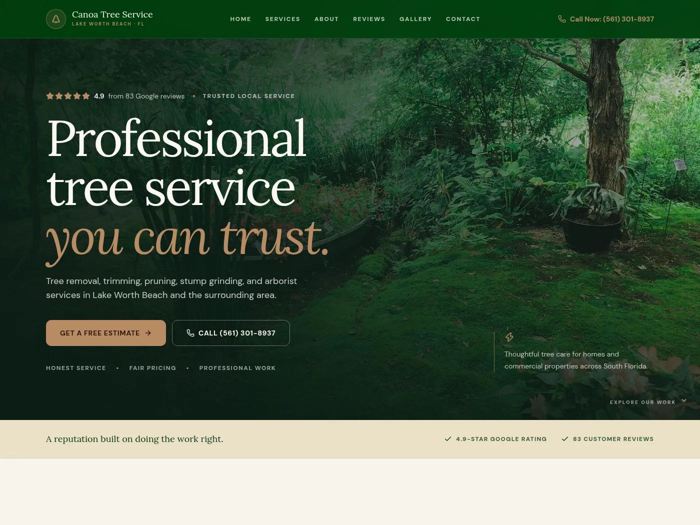 Canoa Tree Service Site