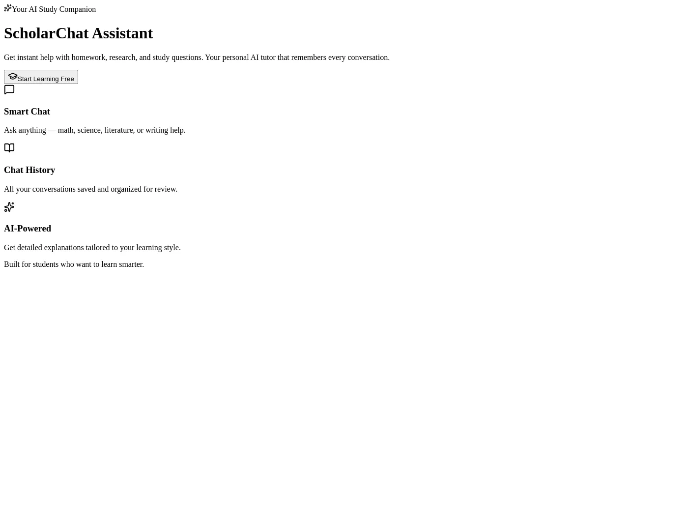 ScholarChat Assistant