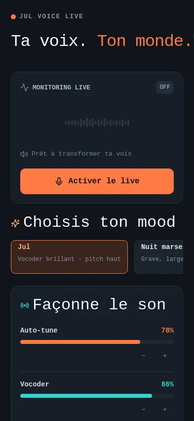 Jul Voice Live