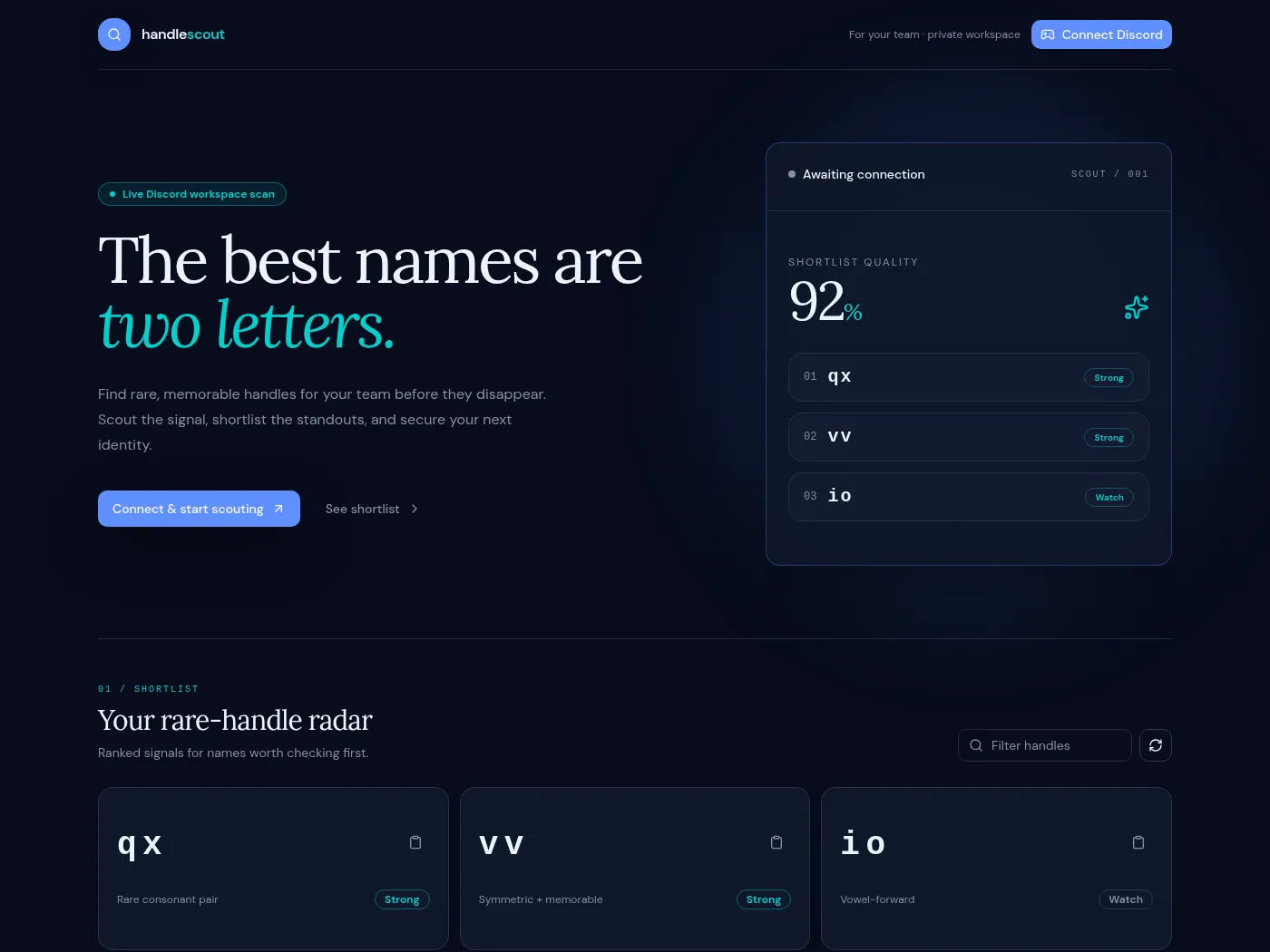 Discord Handle Checker