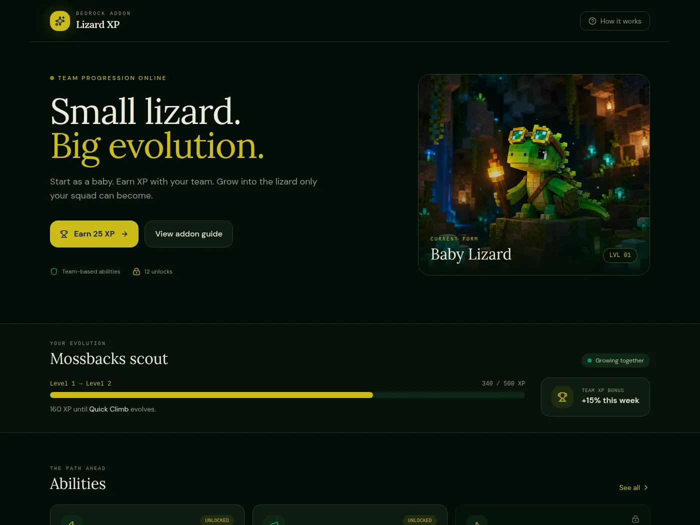 Lizard XP Addon