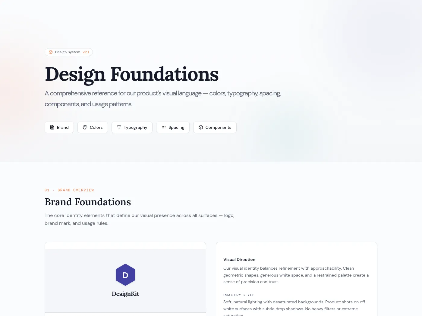 Design System Doc Page