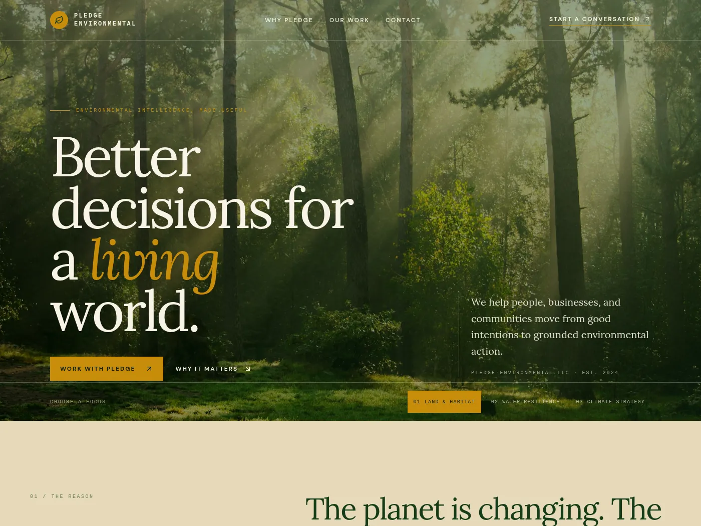 Pledge Environmental Landing