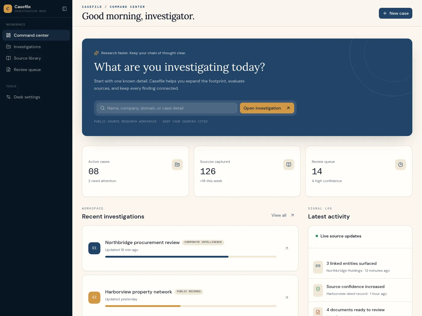Investigative Assistant AI