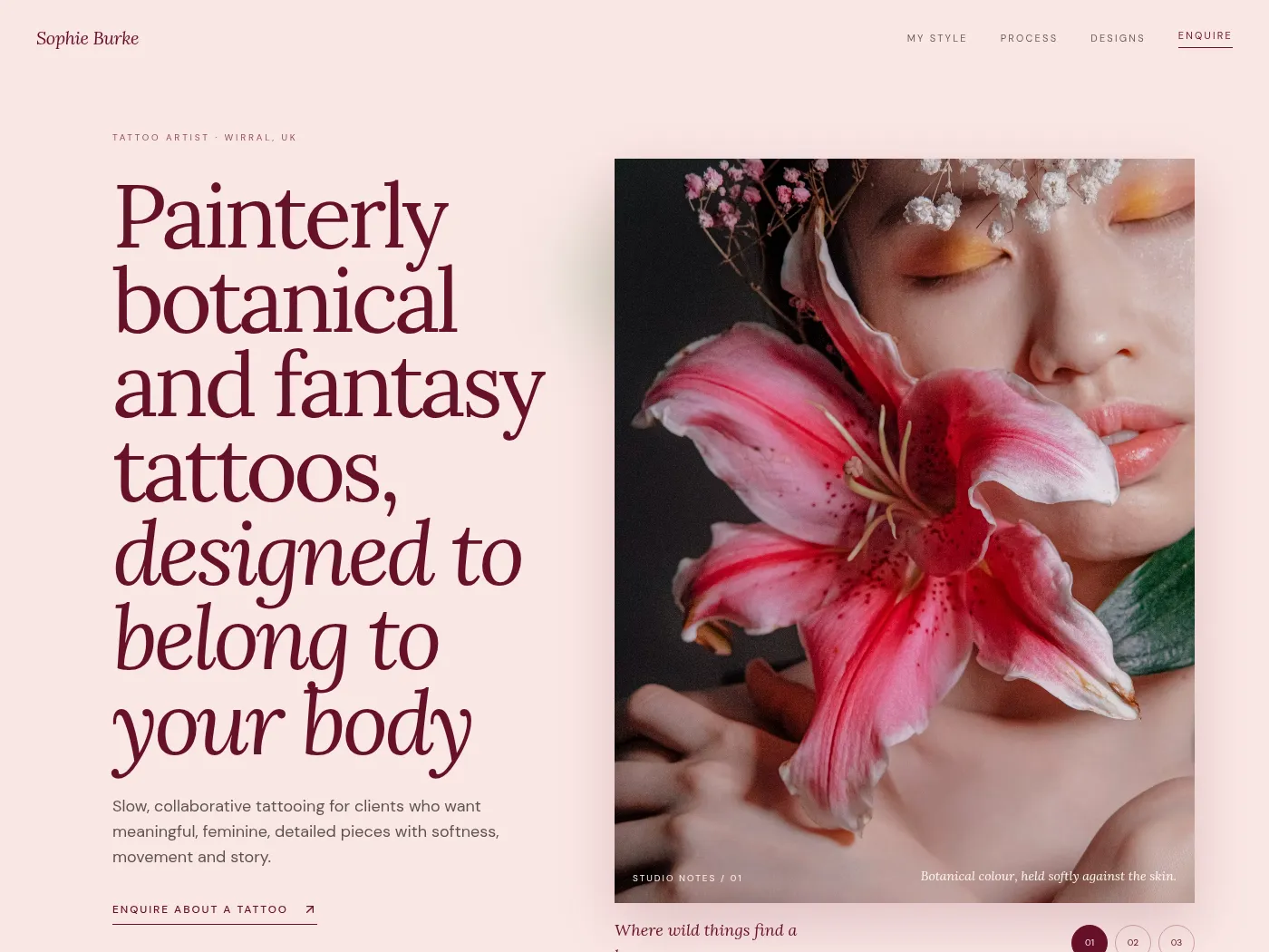 Sophie Burke Tattoo Page