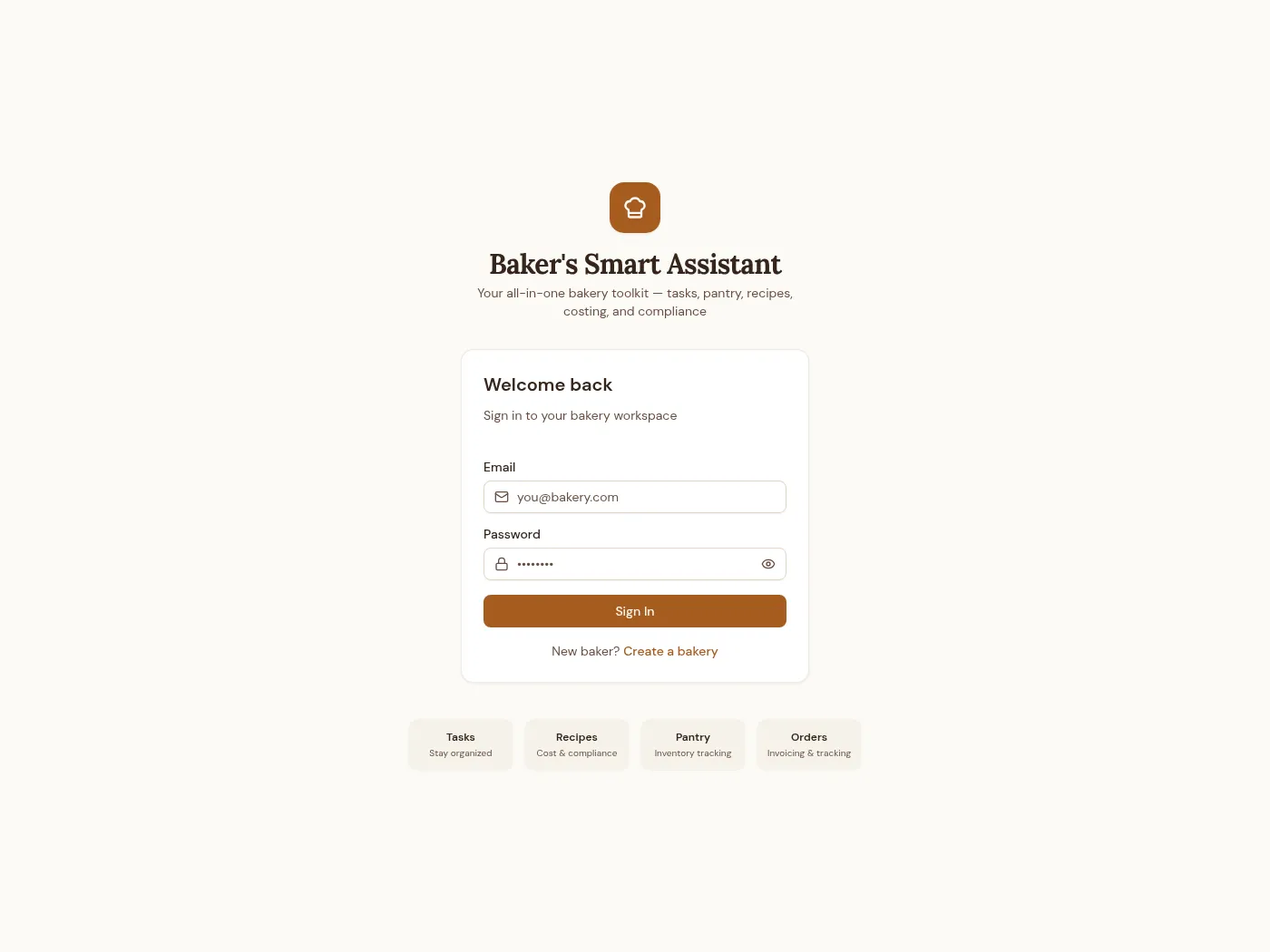 Baker's Smart Assistant