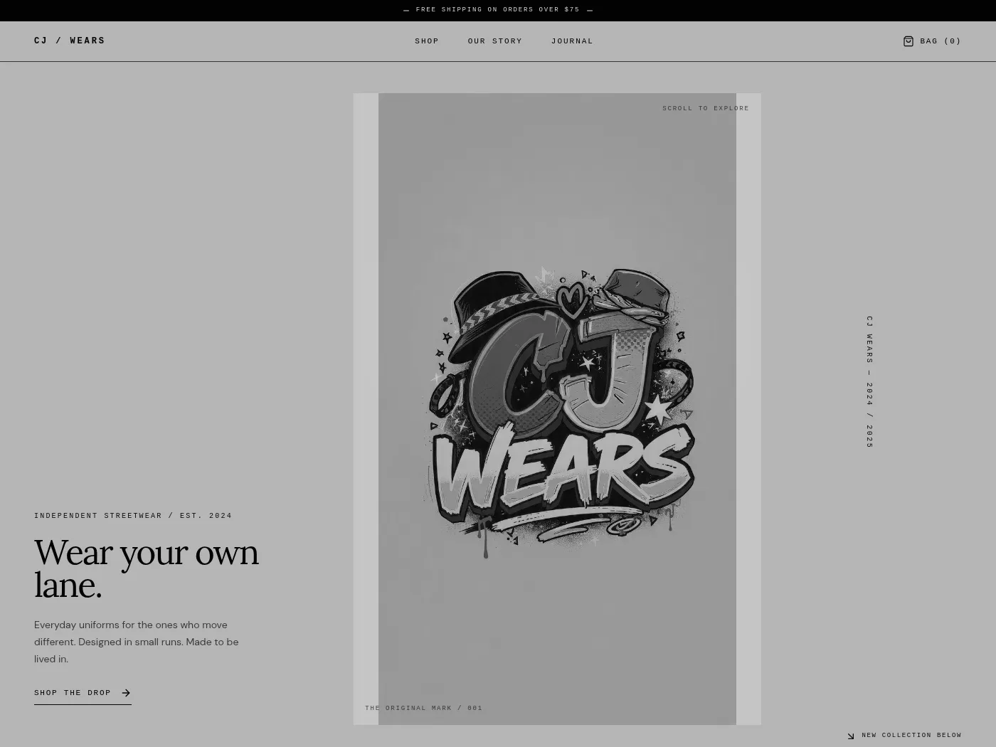 CJ Wears Brand Site