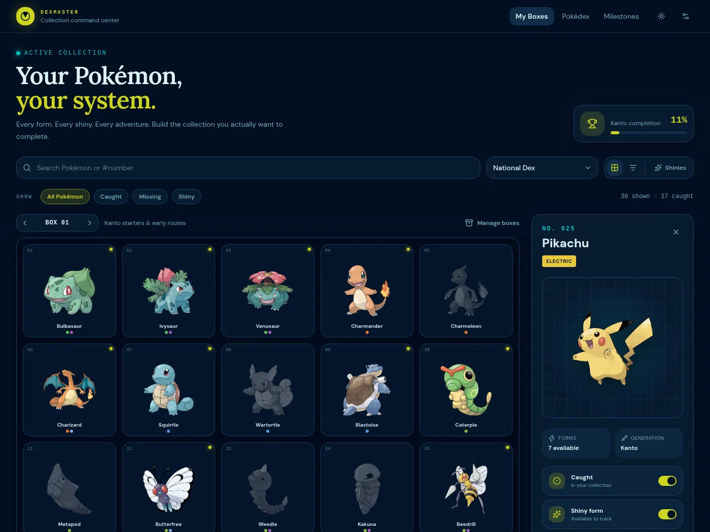 DexMaster Tracker
