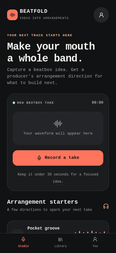 Beatbox to Track Mobile App