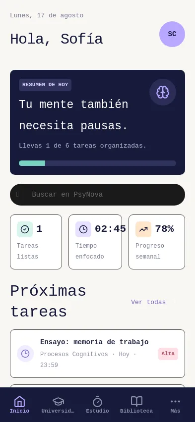 PsyNova Study Companion