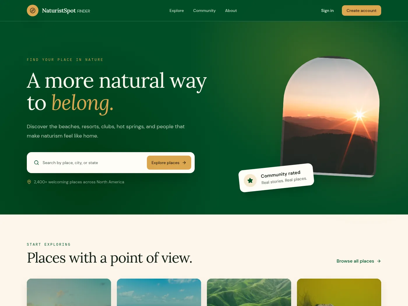 NaturistSpot Finder