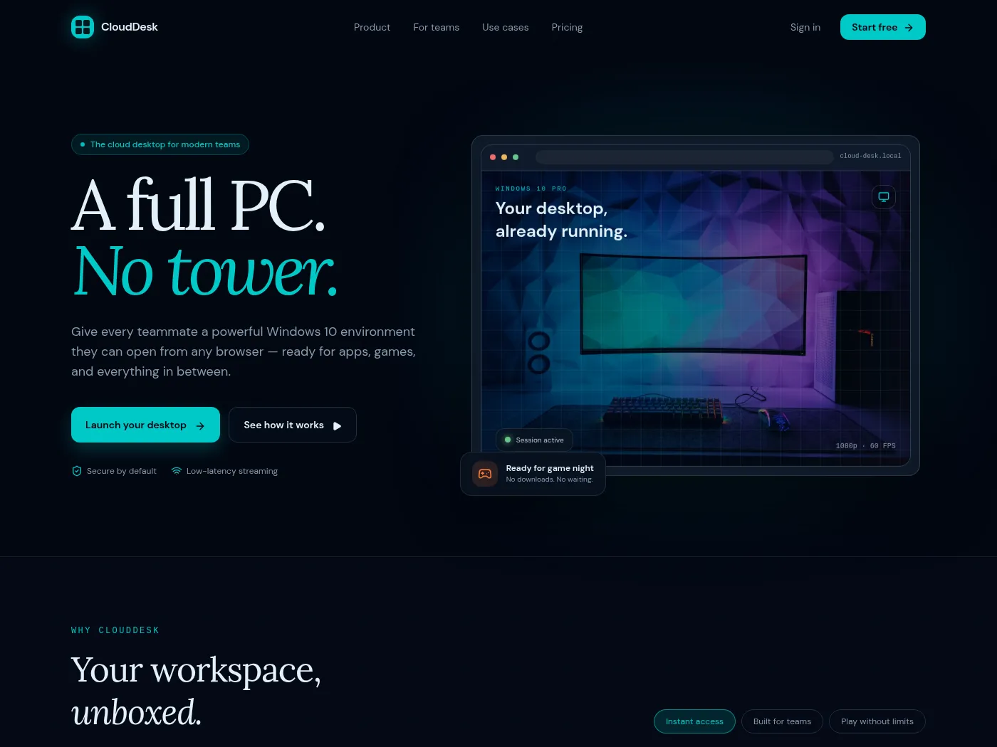 Win10 Cloud Desktop