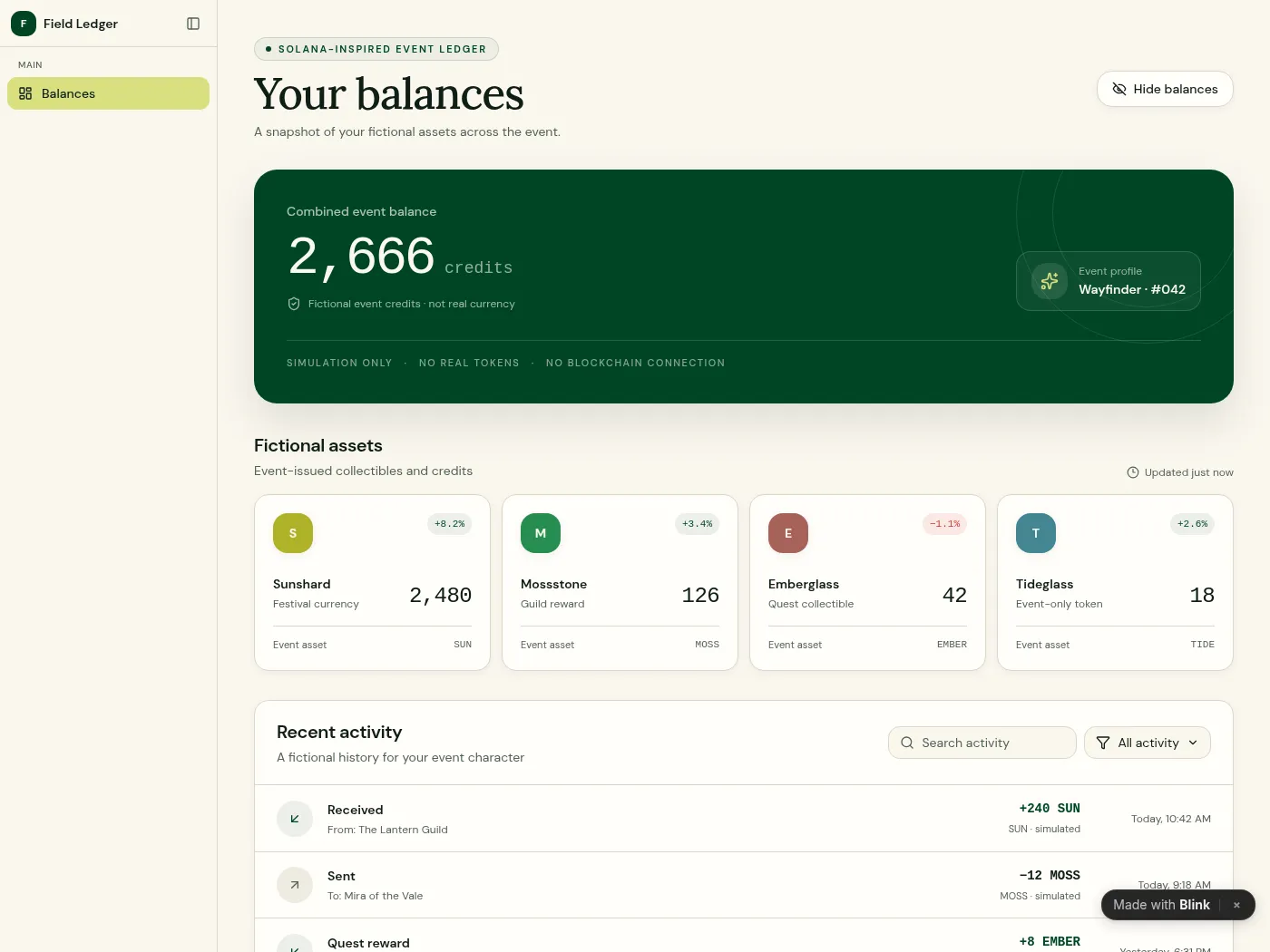 LARP Crypto Wallet Sim