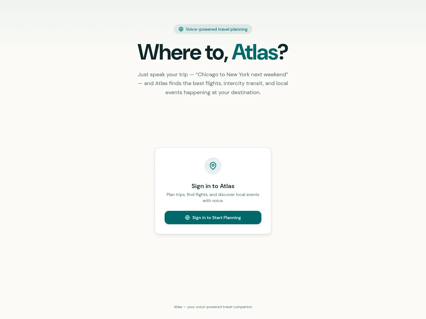 Atlas Trip Planner