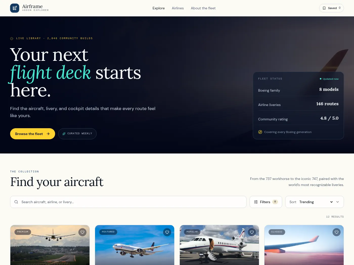 Airplane Addon Explorer