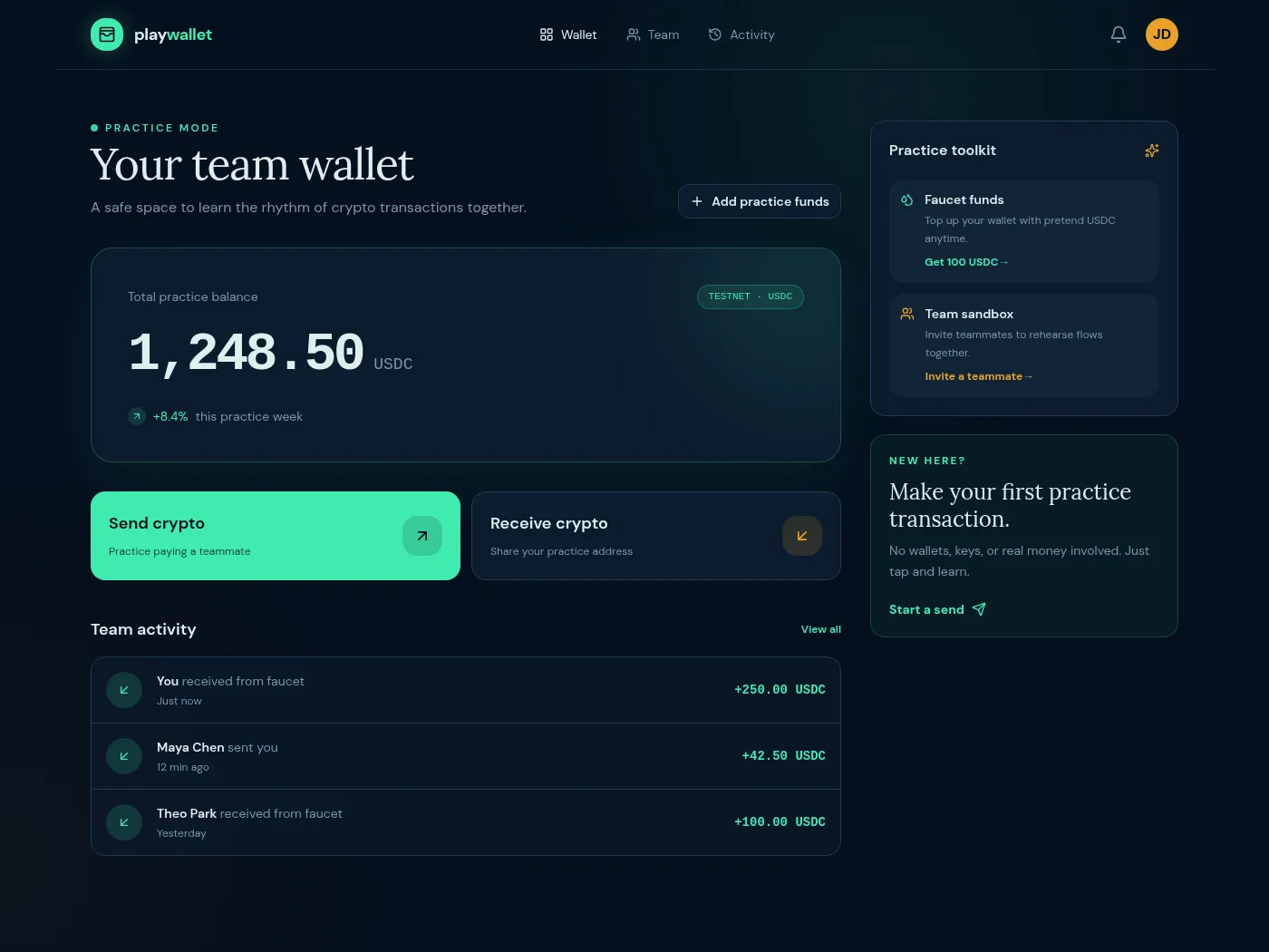 PlayWallet Simulator