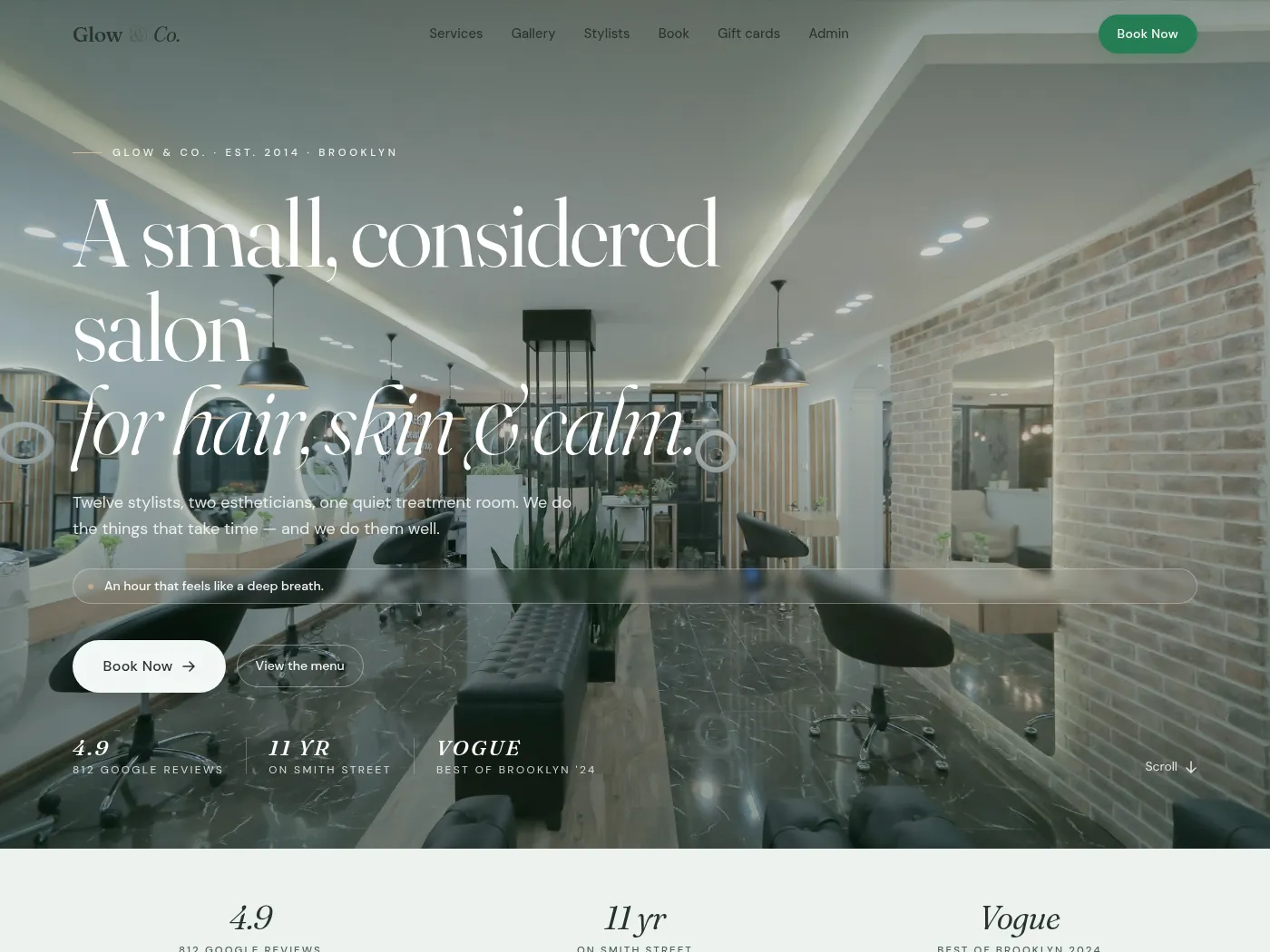 Glow & Co. Salon Site