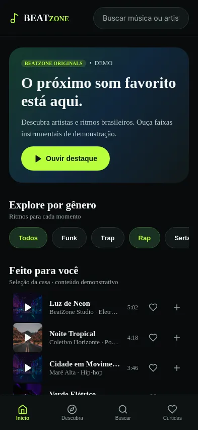BeatZone Music Platform
