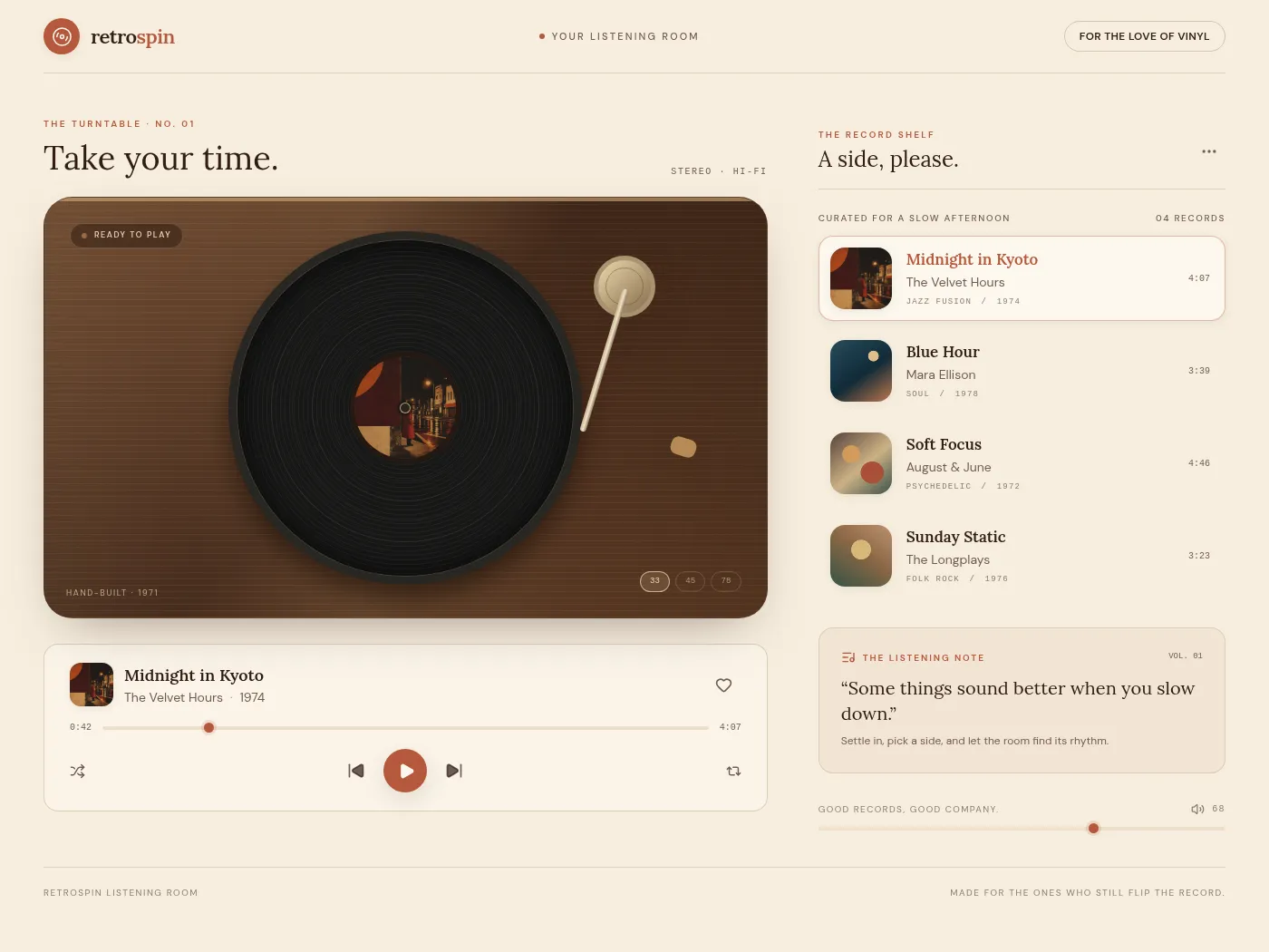 RetroSpin Vinyl Player
