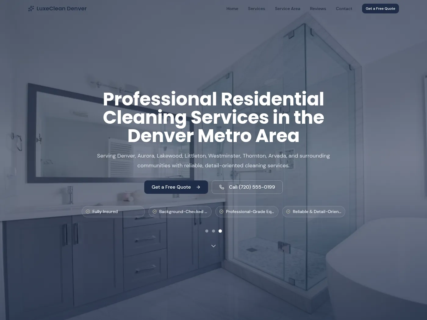 LuxeClean Denver Website