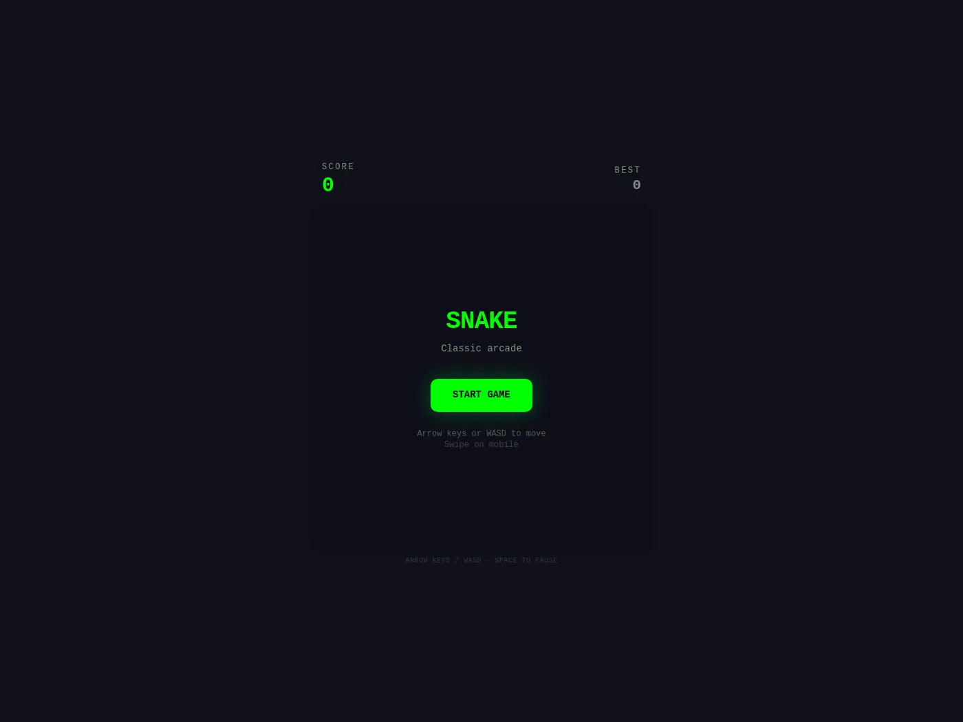 Classic Snake Game