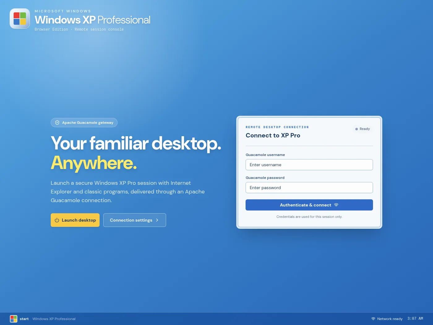 XP Pro Web Experience