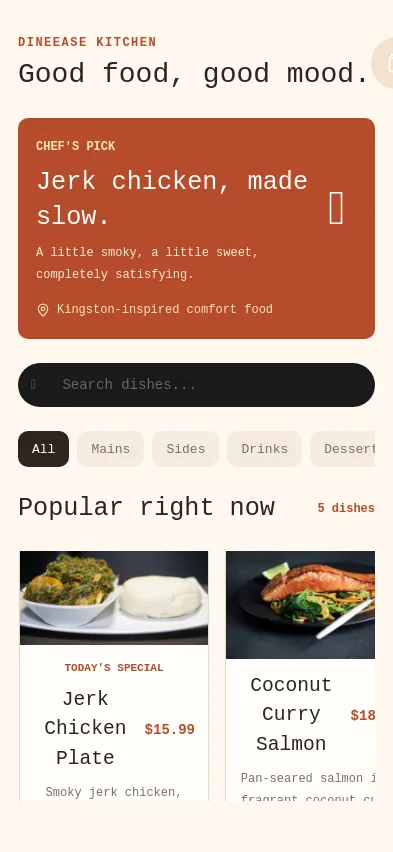 DineEase Restaurant App