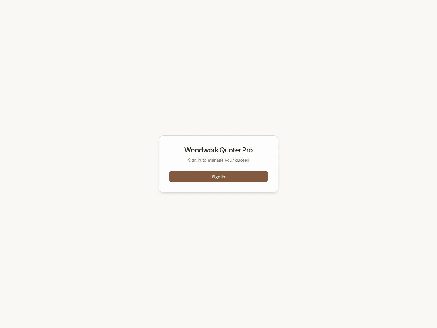 Woodwork Quoter Pro