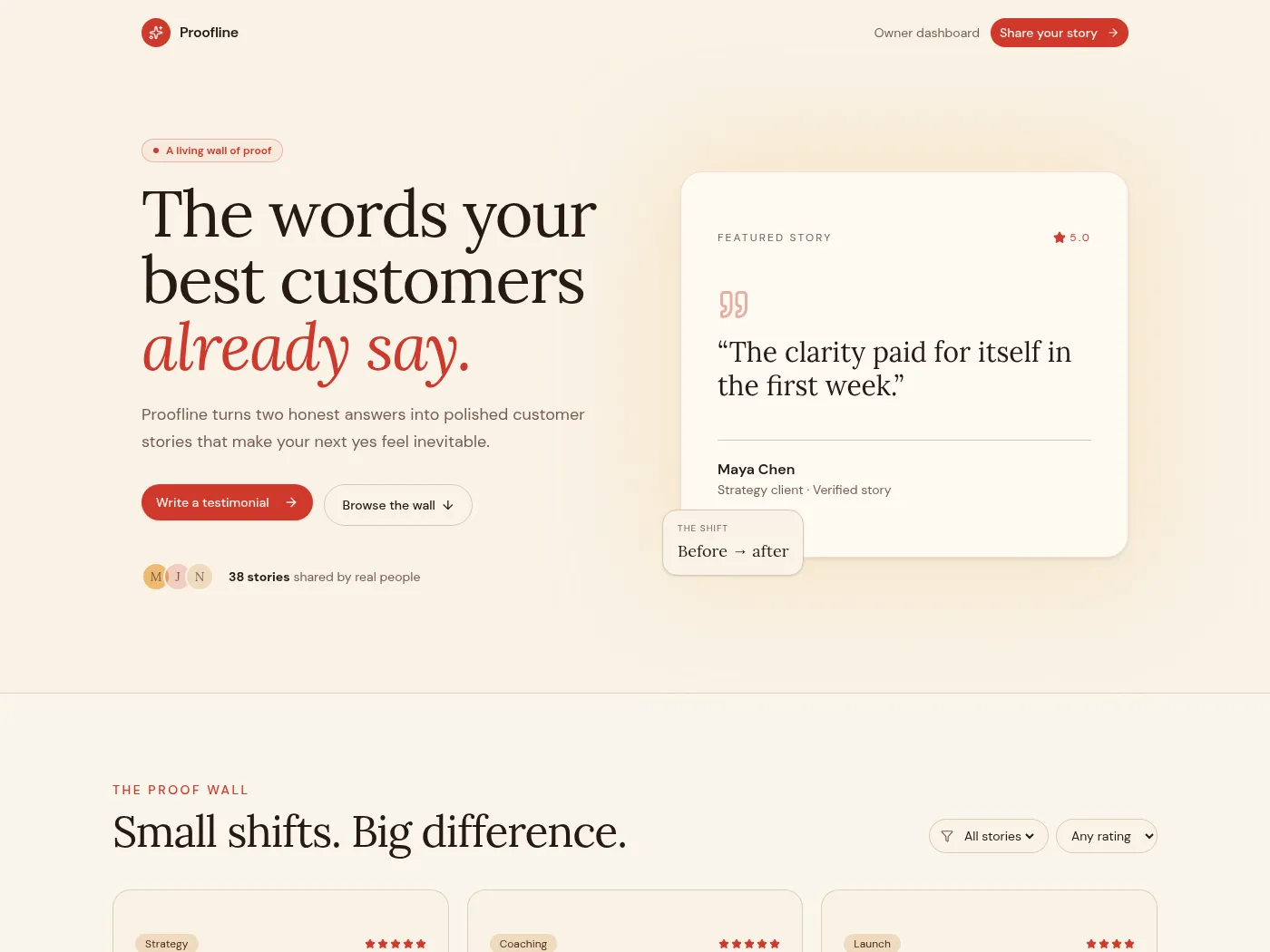 AI Testimonial Wall