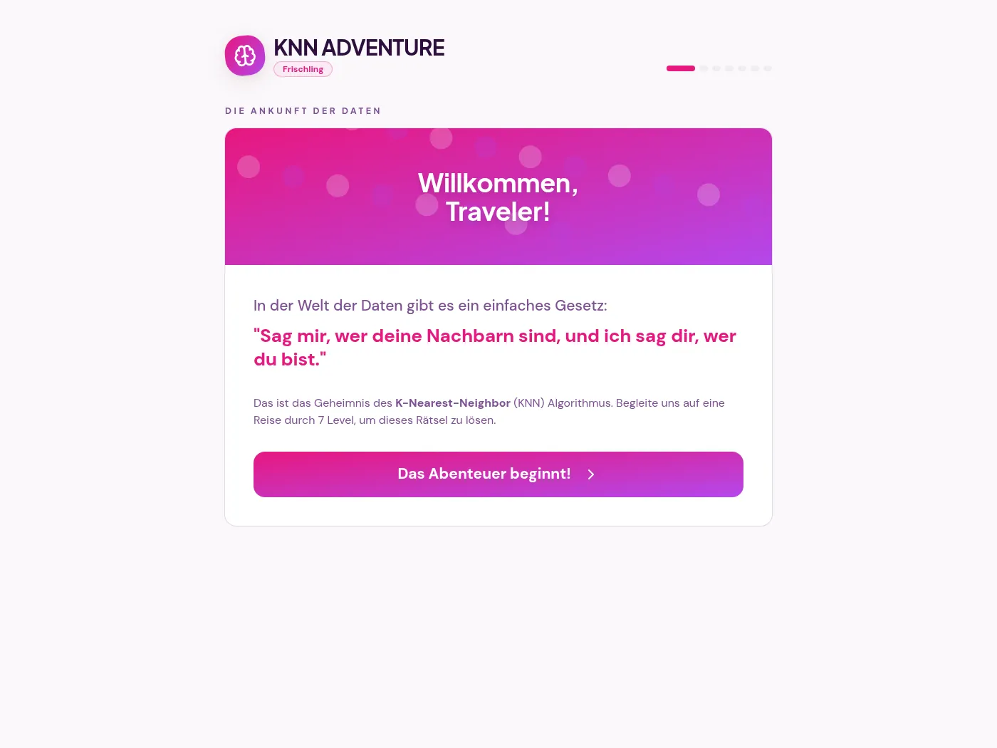 KNN Lernspiel Adventure