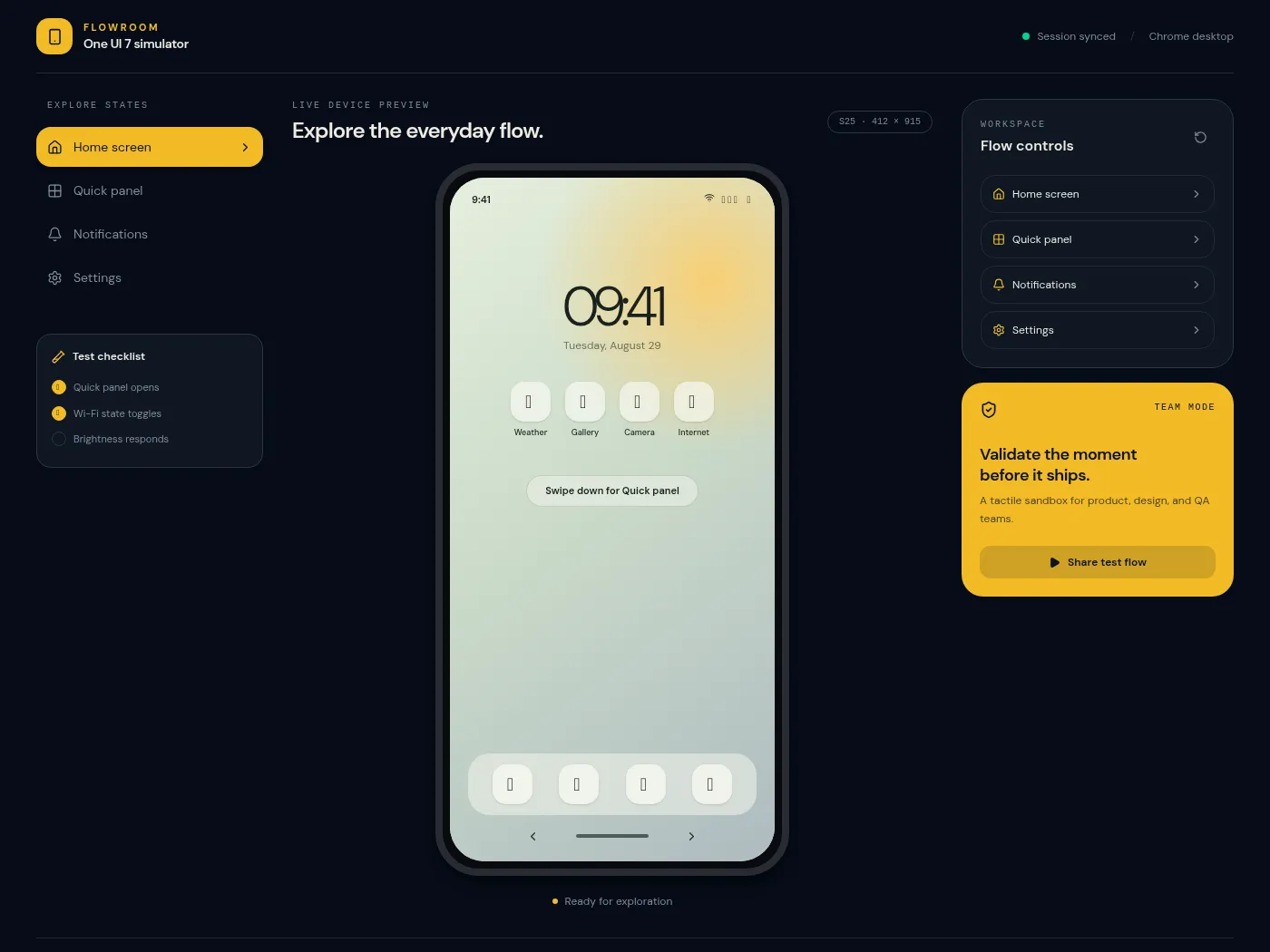 One UI 7 Web Simulator